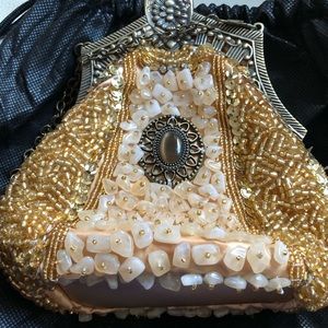 handmade | Bags | Gold Art Deco 92s Style Flapper Sequin Handbag | Poshmark